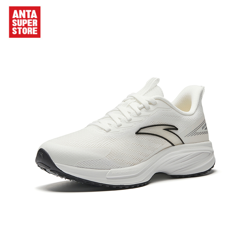ANTA Women Gazelle Running Shoes Papyrus White/ Black / Silver (Kasut ...