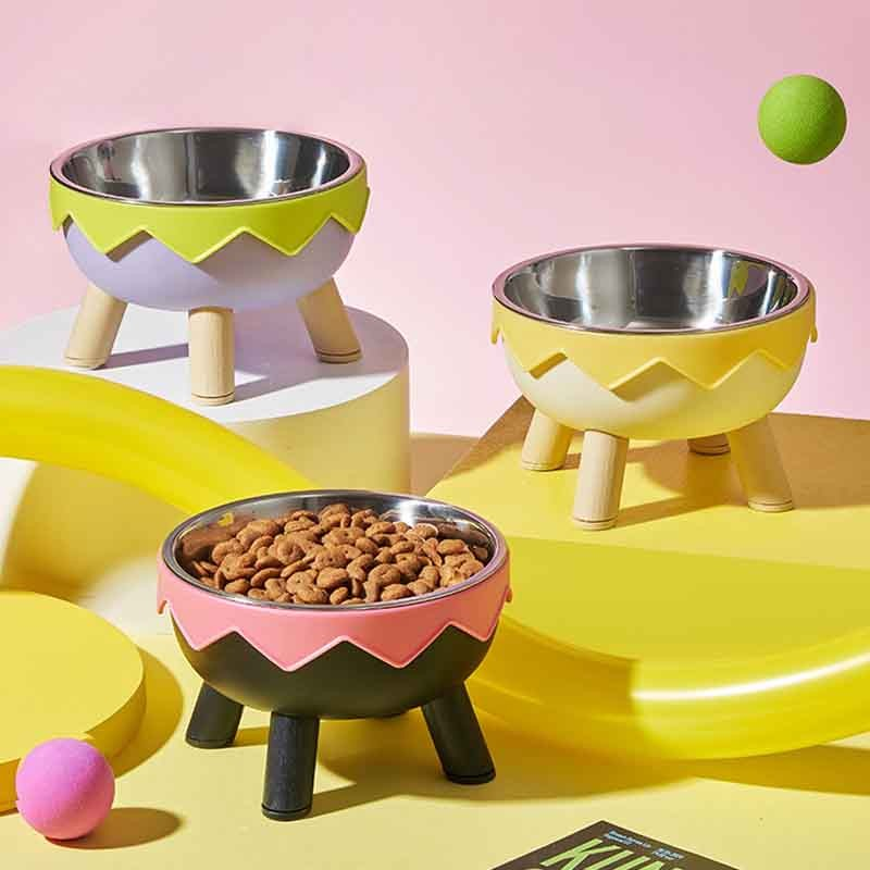 Pet Food Bowl Cute Elevated Dog Bowl Bottom Non-Slip Bekas Makanan ...
