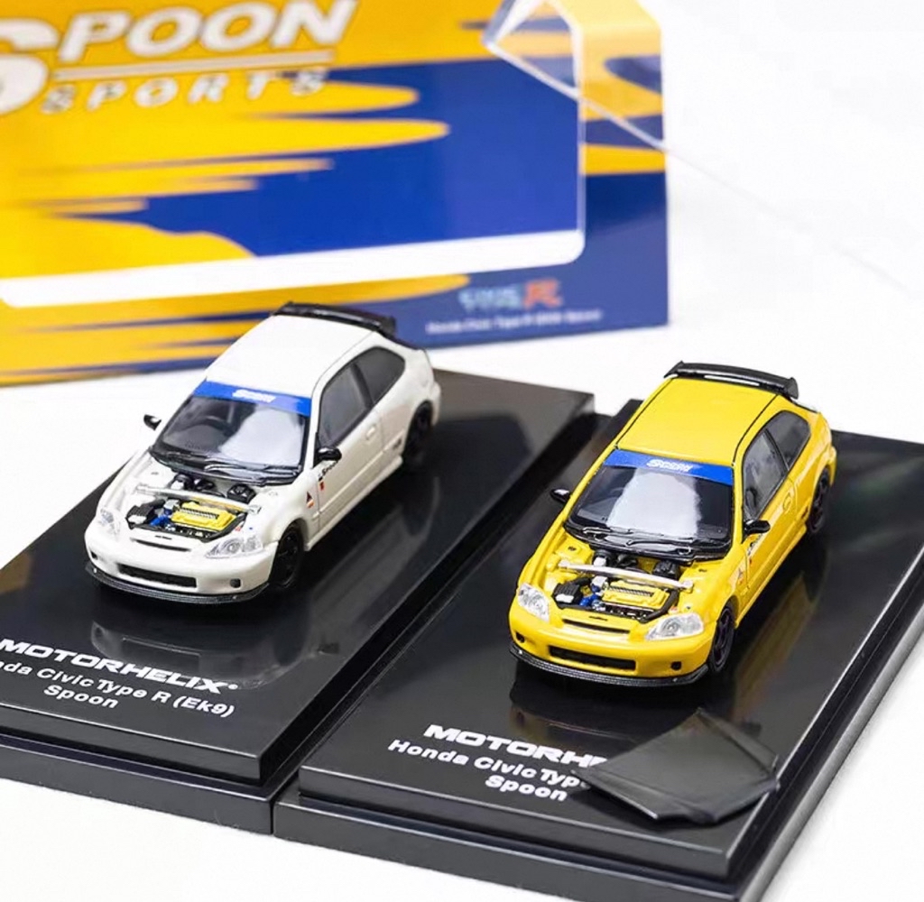 Motorhelix Honda Civic Type R Spoon Yellow/ Spoon White/ Spoon Racing ...
