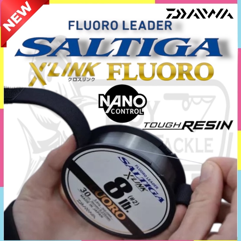 2025 DAIWA SALTIGA X’LINK FLUOROCARBON 30M FLUORO LEADER CROSS LINK 100% TALI HANTU FISHING LINE ...