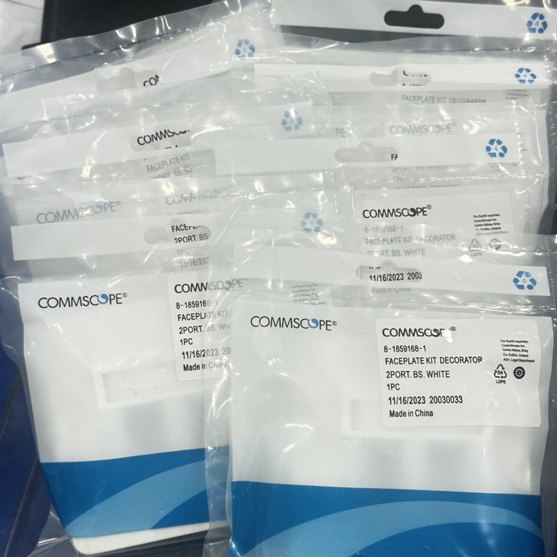 Commscope CAT6/CAT5E 1-Port 2-Ports Angle Faceplate Wall Socket Outlet ...