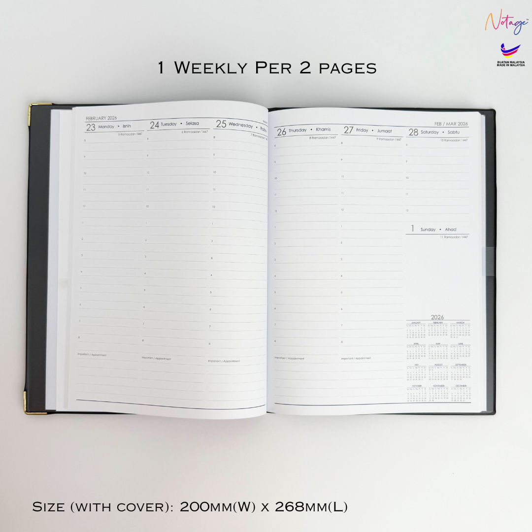 2026 Management Diary PVC Hard Skin Business Design Journal Diary Diary ...