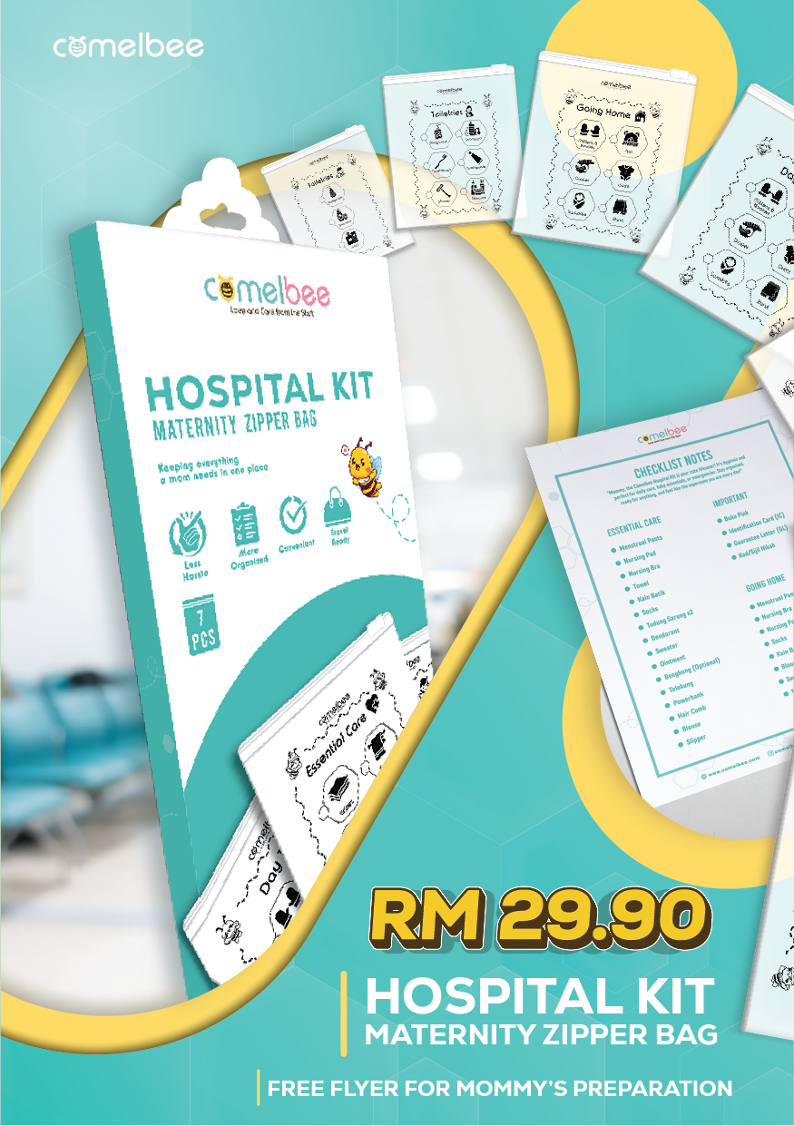 COMELBEE KEPERLUAN IBU HOSPITAL KIT MATERNITY ZIPPER BAG | Shopee ...