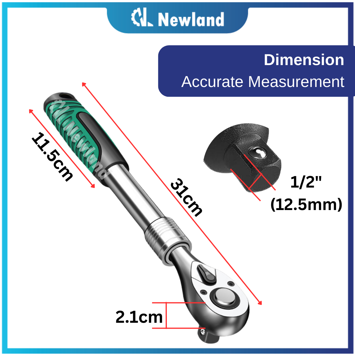 Ratchet Wrench Heavy Duty / Long Ratchet / Extendable Ratchet 1/2 ...