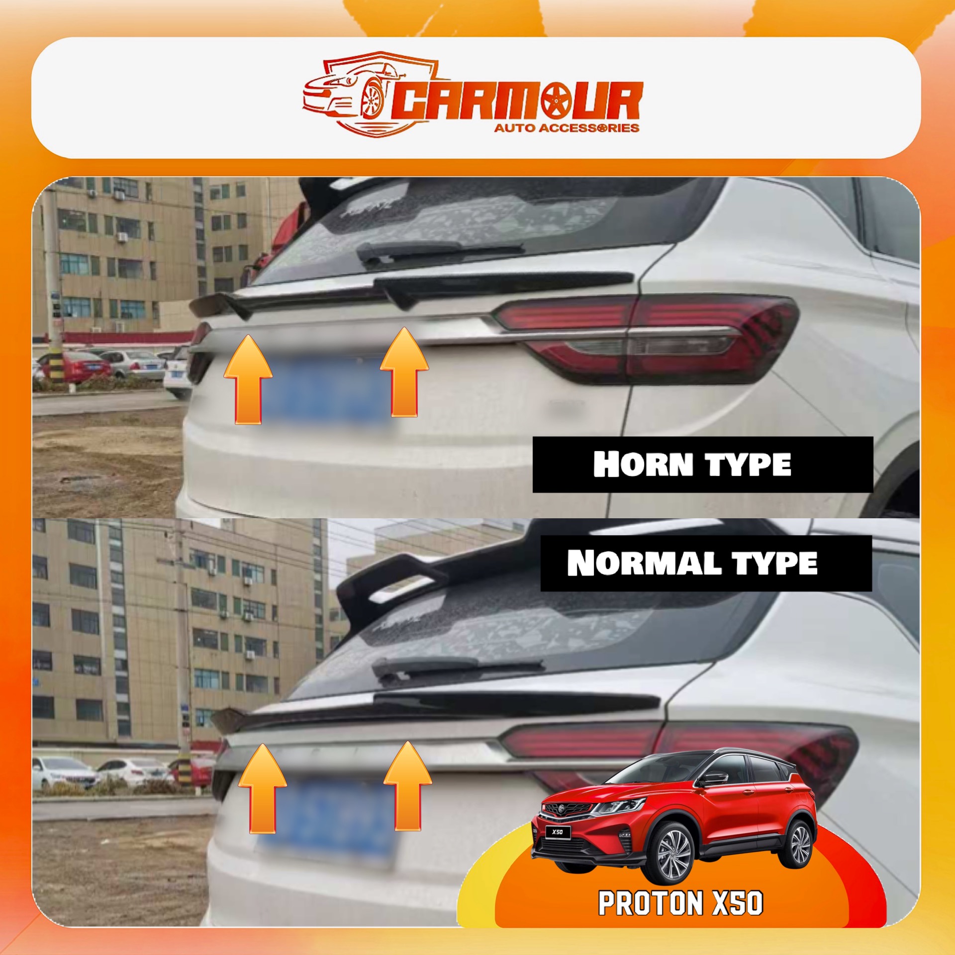 New Arrival Proton X50 Rear Trunk Mid Spoiler M4 Sport Style Ducktail ...
