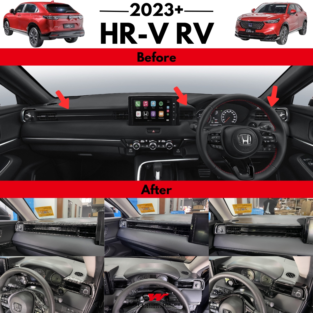Honda HR-V HRV RV 2022-2025+ Carbon Trim Aircond Outlet Panel Protector ...