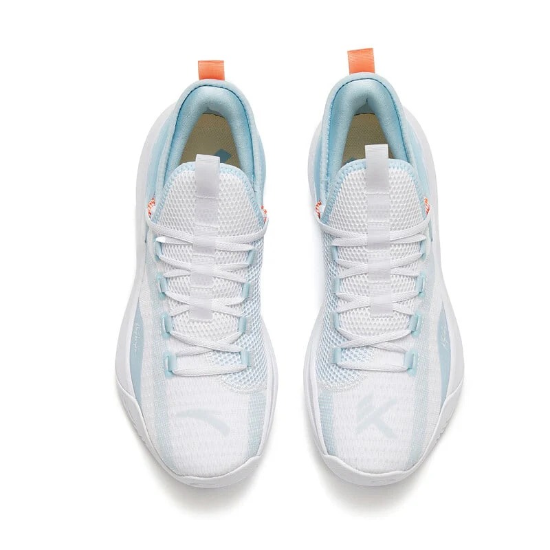 ANTA Men KT FLY Basketball Shoes 1124E1606-1 -White/Light Steel Blue ...