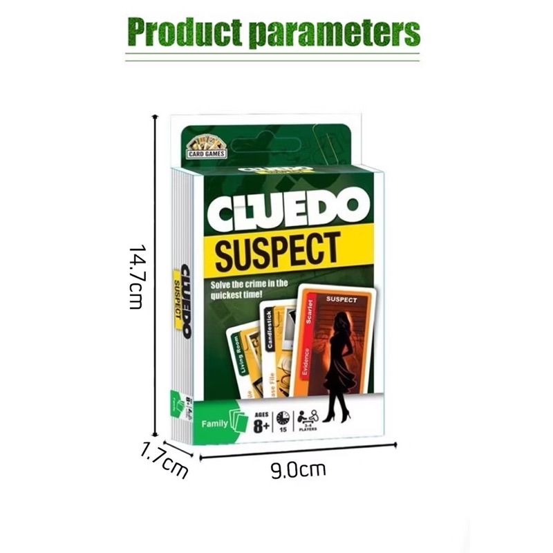 Cluedo Suspect Clue Card Game Fun Family Party Games (English Version ...