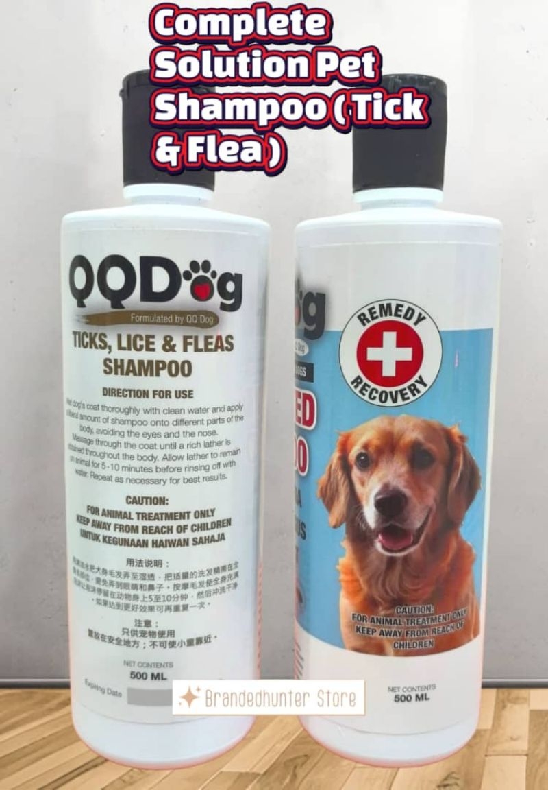 QQ Dog Shampoo For Tick Flea & Medicated Recovery Treatment | Shopee ...