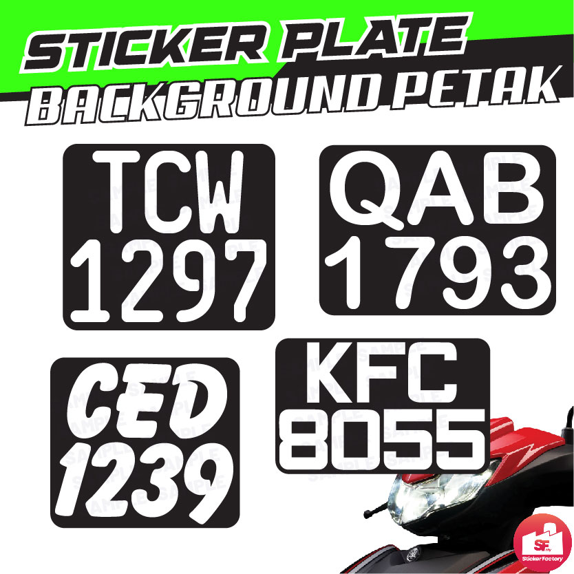 Motorcycle Sticker Number Plate Number Background | Shopee Philippines
