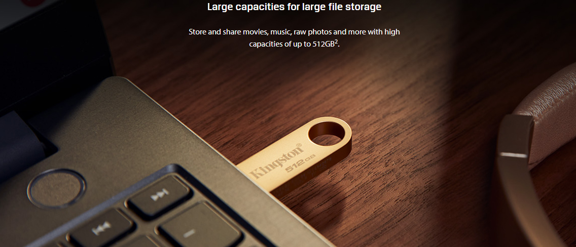 KingstonDataTraveler SE9 G3 USB Flash Drive (64GB/128GB/256GB/512GB ...