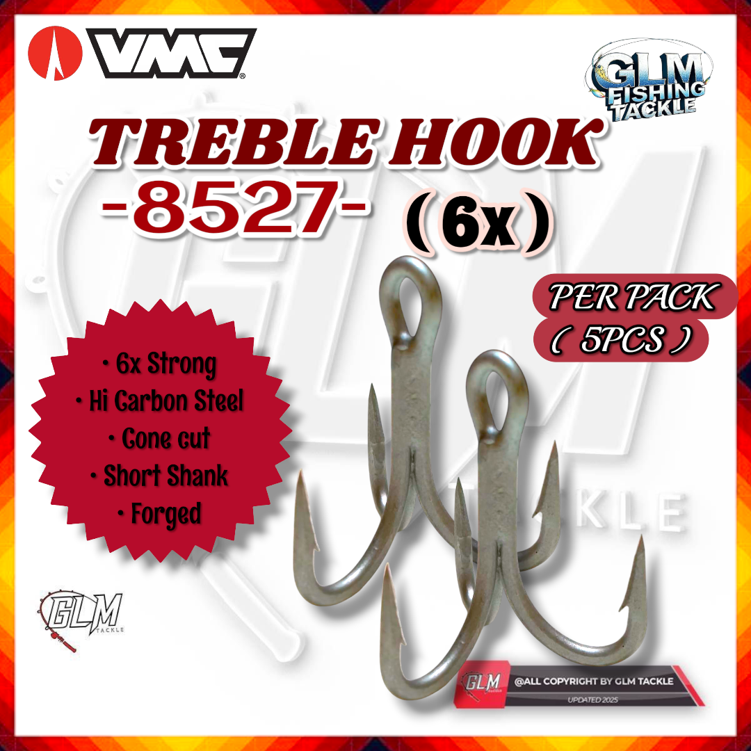 VMC 8527 6X 1PACK ( 5PCS ) TREBLE HOOK FOR FISHING | Shopee Philippines
