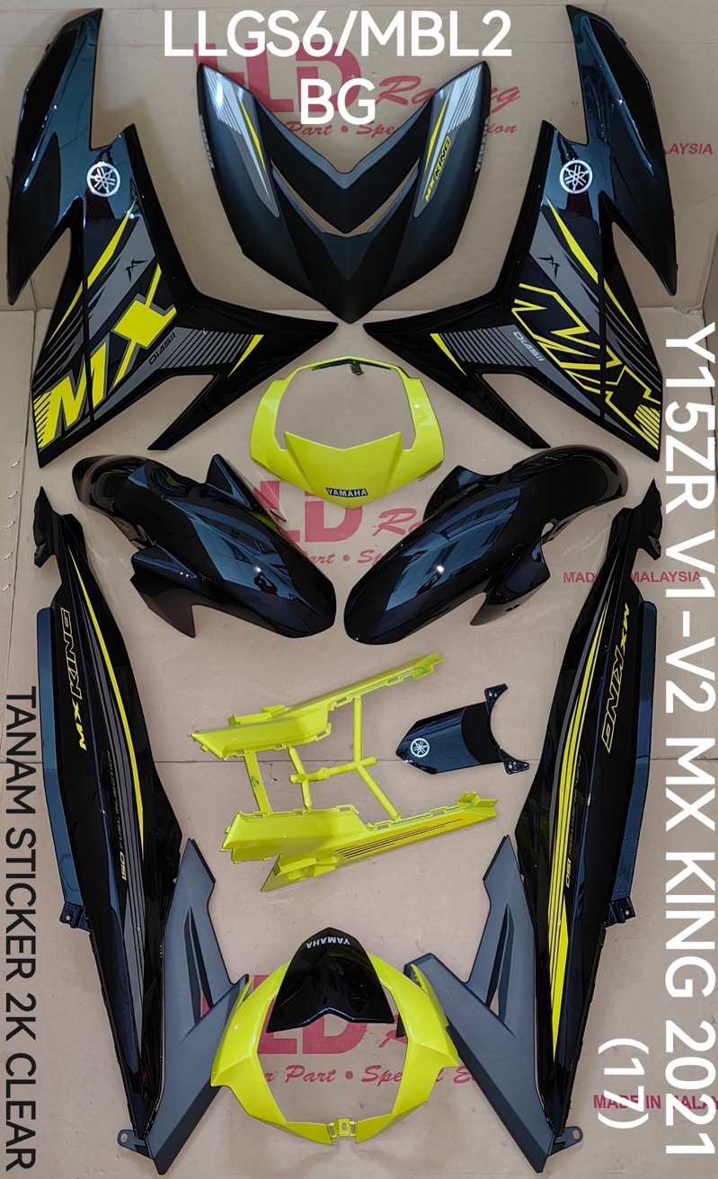 COVERSET COVER SET TANAM (HLD RACING) STICKER TANAM Y15 Y15ZR V2 MX ...