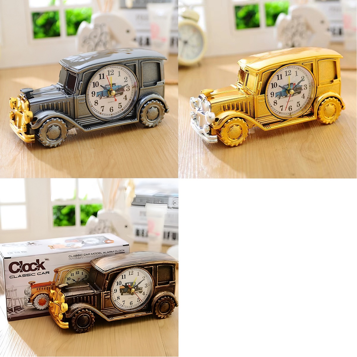 Vintage Vehicles Design Alarm Table Clock Jam Loceng Reka Bentuk ...