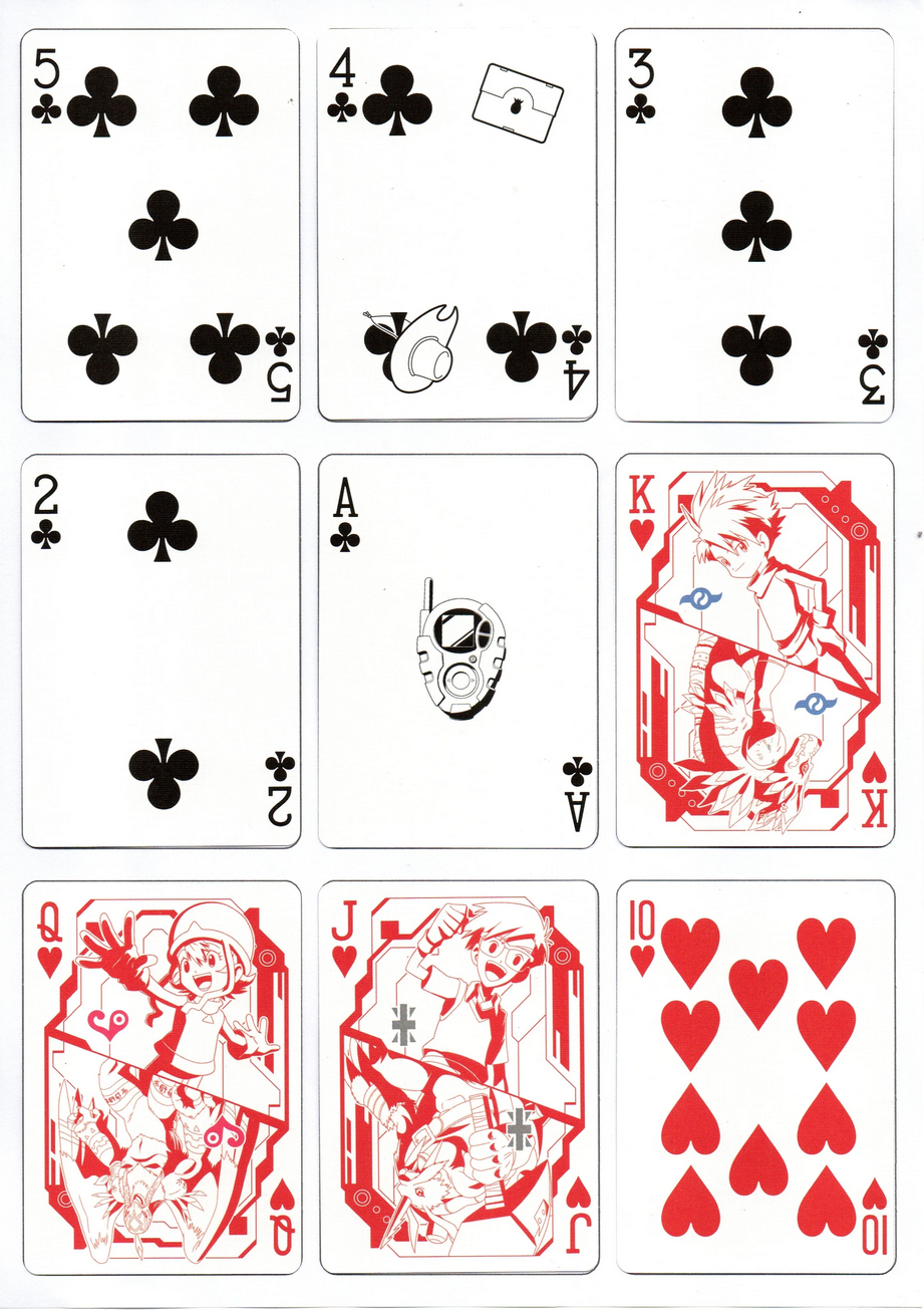 Bicycle Digimon Adventure & Zero-Two themed playing cards | Shopee ...