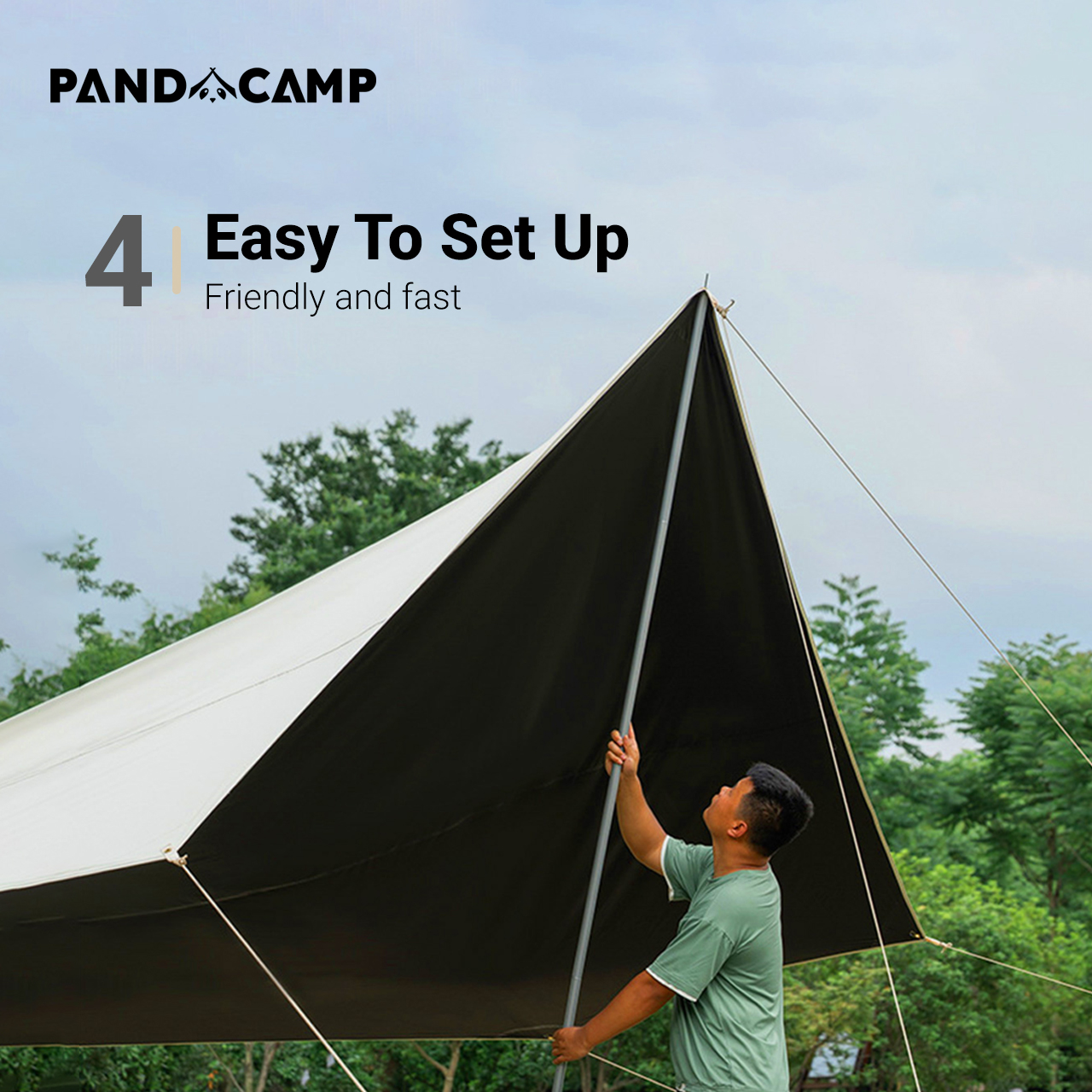 Flysheet Tent Camping Kanopi Khemah Outdoor Tarp Waterproof Fishing ...