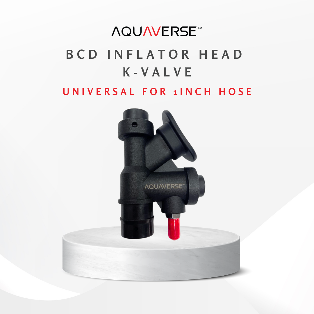 AQUAVERSE BCD Inflator Head K-Valve Universal for 1 Inch Hose for Scuba ...