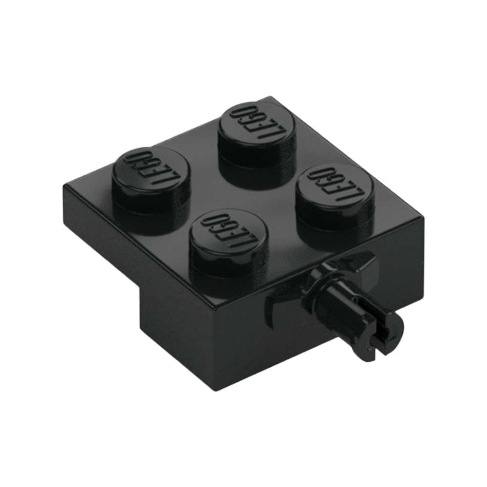 LEGO Parts [VHC] 67688 - 6371450 Plate 2x2 with Wheel Holder [Black ...