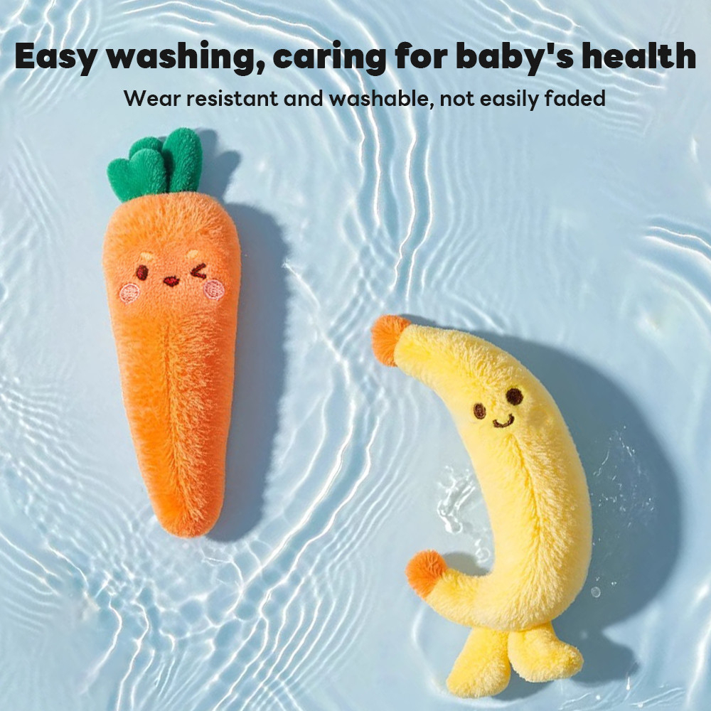 Baby Holding Soothing Toy Hand Grip Rope Plush Carrot Anti-Frightening ...