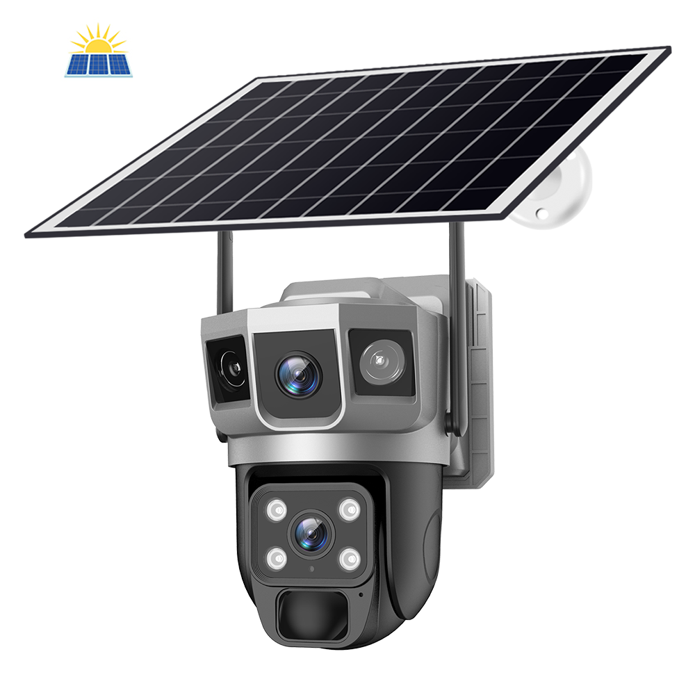V380 Pro Solar Cctv 8MP Outdoor 360 3 Screens Wireless WiFi Connect ...