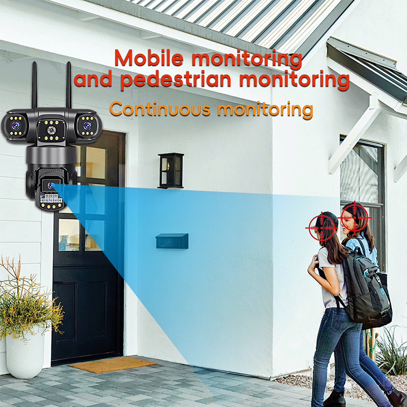 V380 CCTV Camera Three lens Wi-Fi Wireless Outdoor waterproof Ip ...