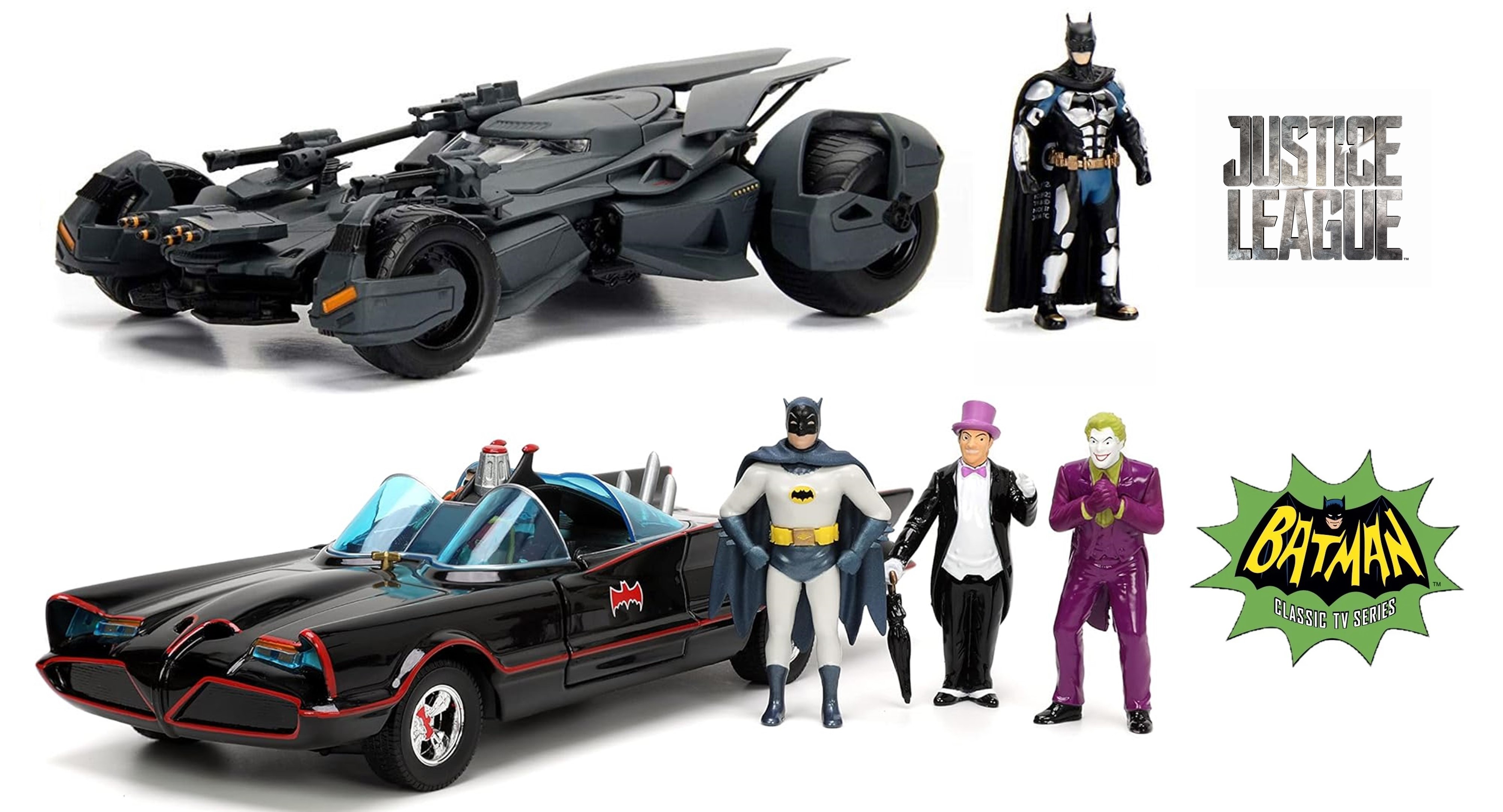 Jada DC Comics Batman Batmobile with Batman Figure 1:24 Scale Metals ...