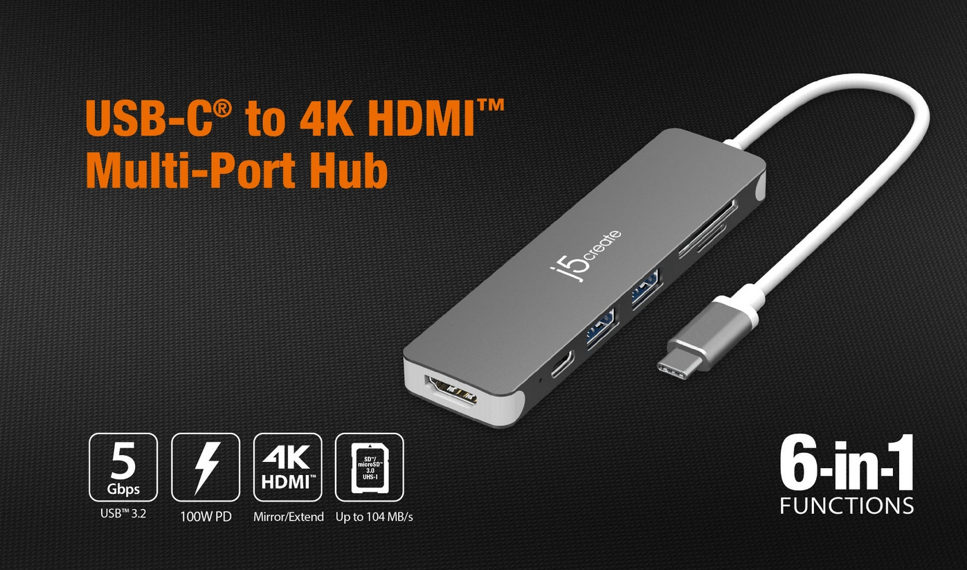 J5 CRETAE JCD353 (USB-C to 4K HDMITM Multi-Port Hub) | Shopee Philippines
