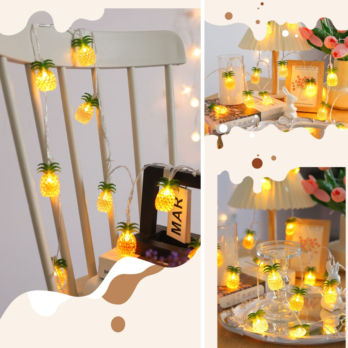 20L Pineapple String Light Waterproof String Light CNY Decoration ...