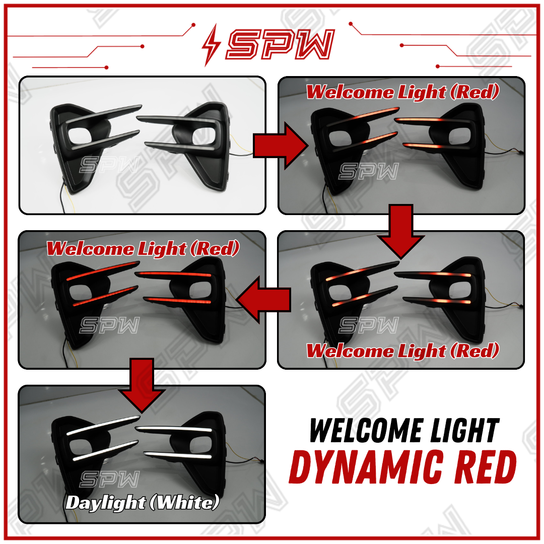 Honda WRV WR-V 2023 2024 2025 Daylight DRL Foglamp LED Cover Foglight Spotlight Turn Signal Fog ...