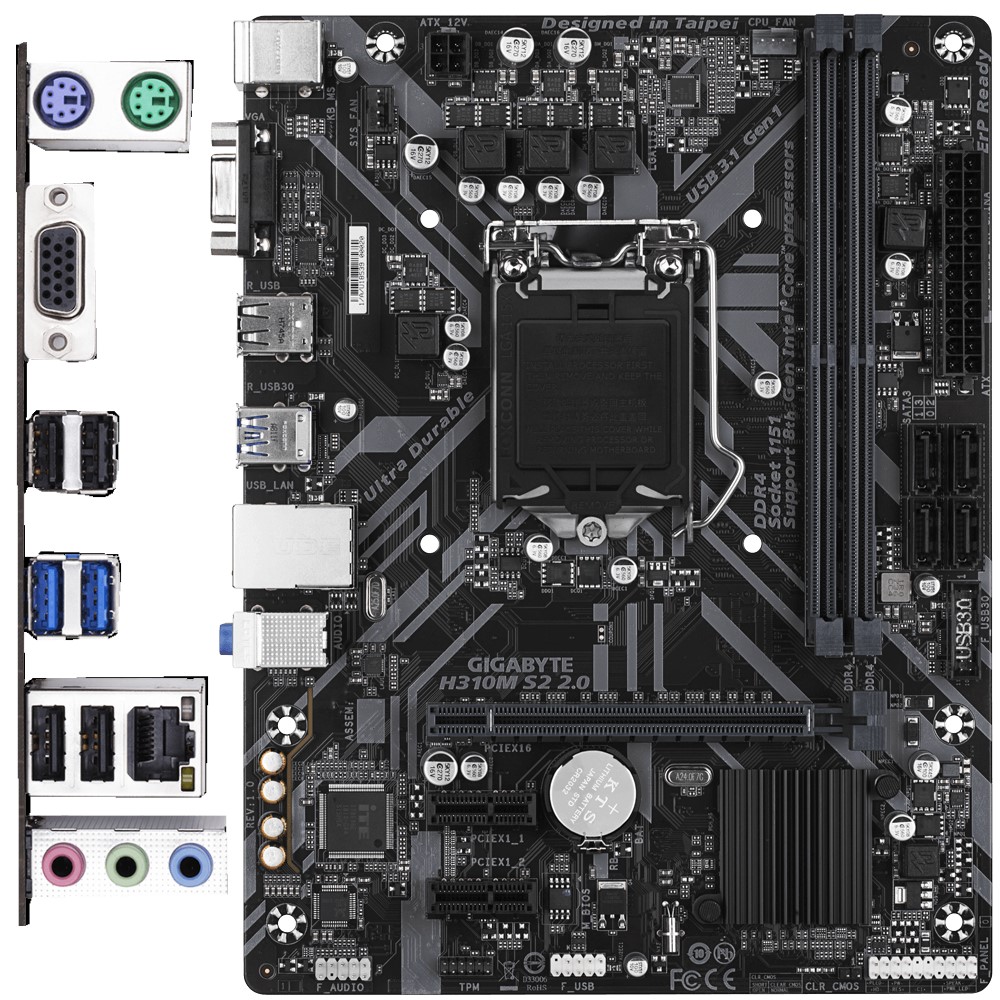 Gigabyte H310M DS2V LGA1151 Intel Motherboard MATX Mainboard For Intel ...