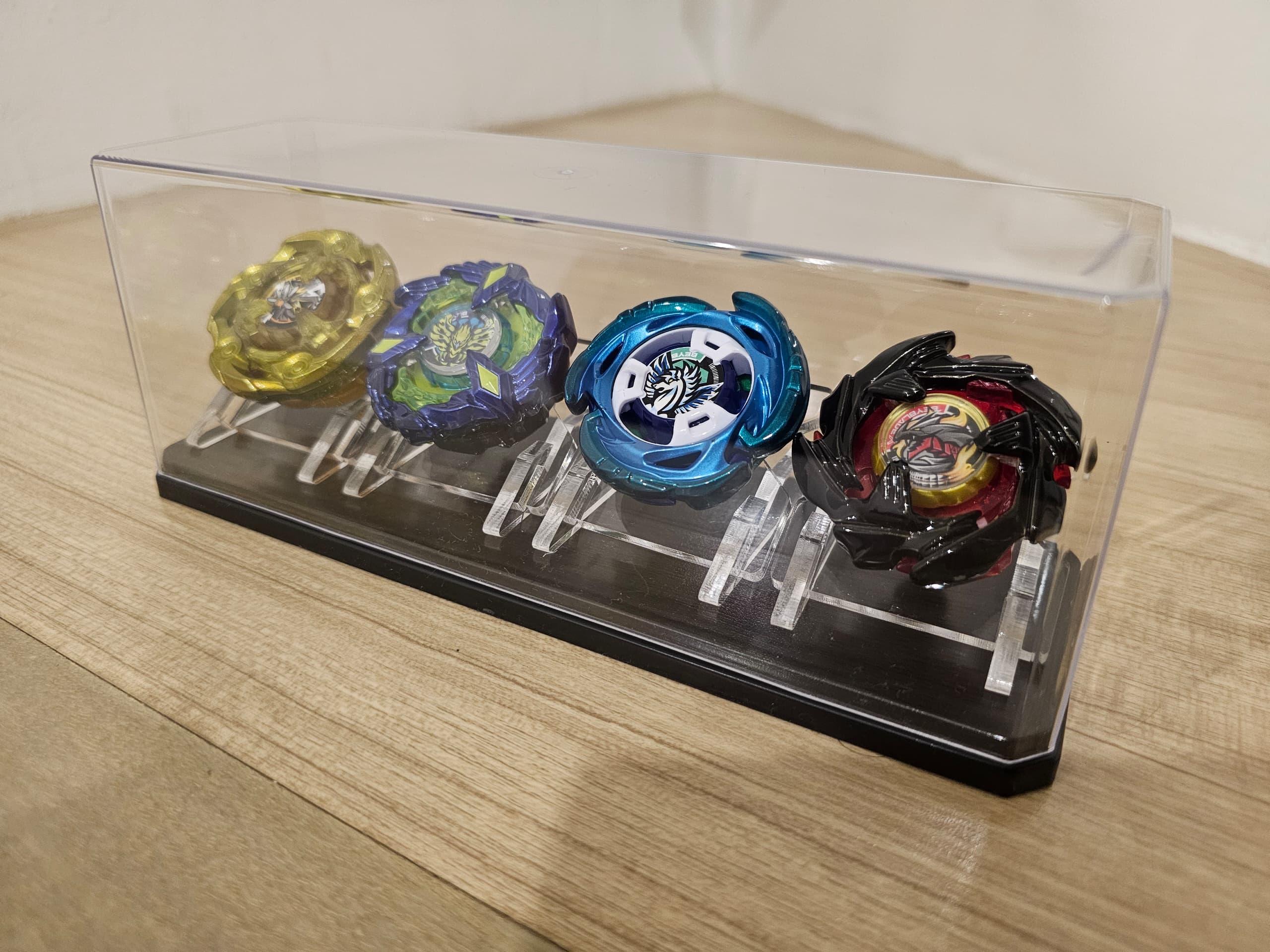 Beyblade X 3on3 Deck Case Display Acrylic Box with Stand Dustproof ...