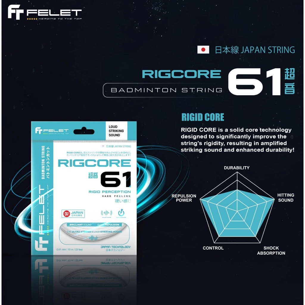 Felet Badminton String Rigcore 61 / Tali Badminton Felet Rigcore 61 ...