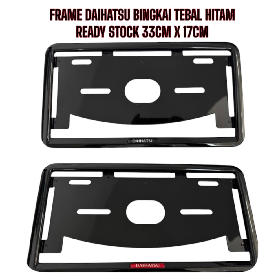 bingkai plate daihatsu hitam bingkai tebal sesuai axia myvi alza viva ...