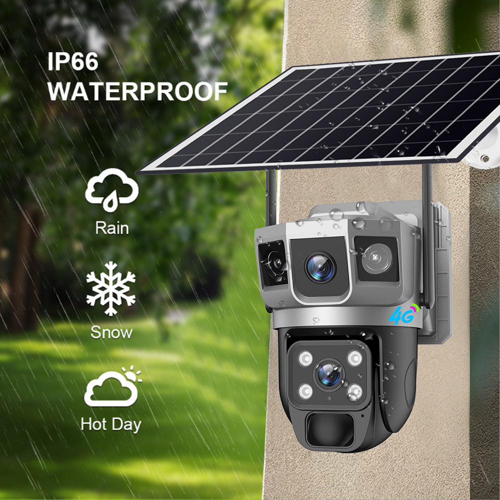 V380 Solar Cctv 8MP Outdoor 360 4G Sim 3 Screens Wireless WiFi Connect ...