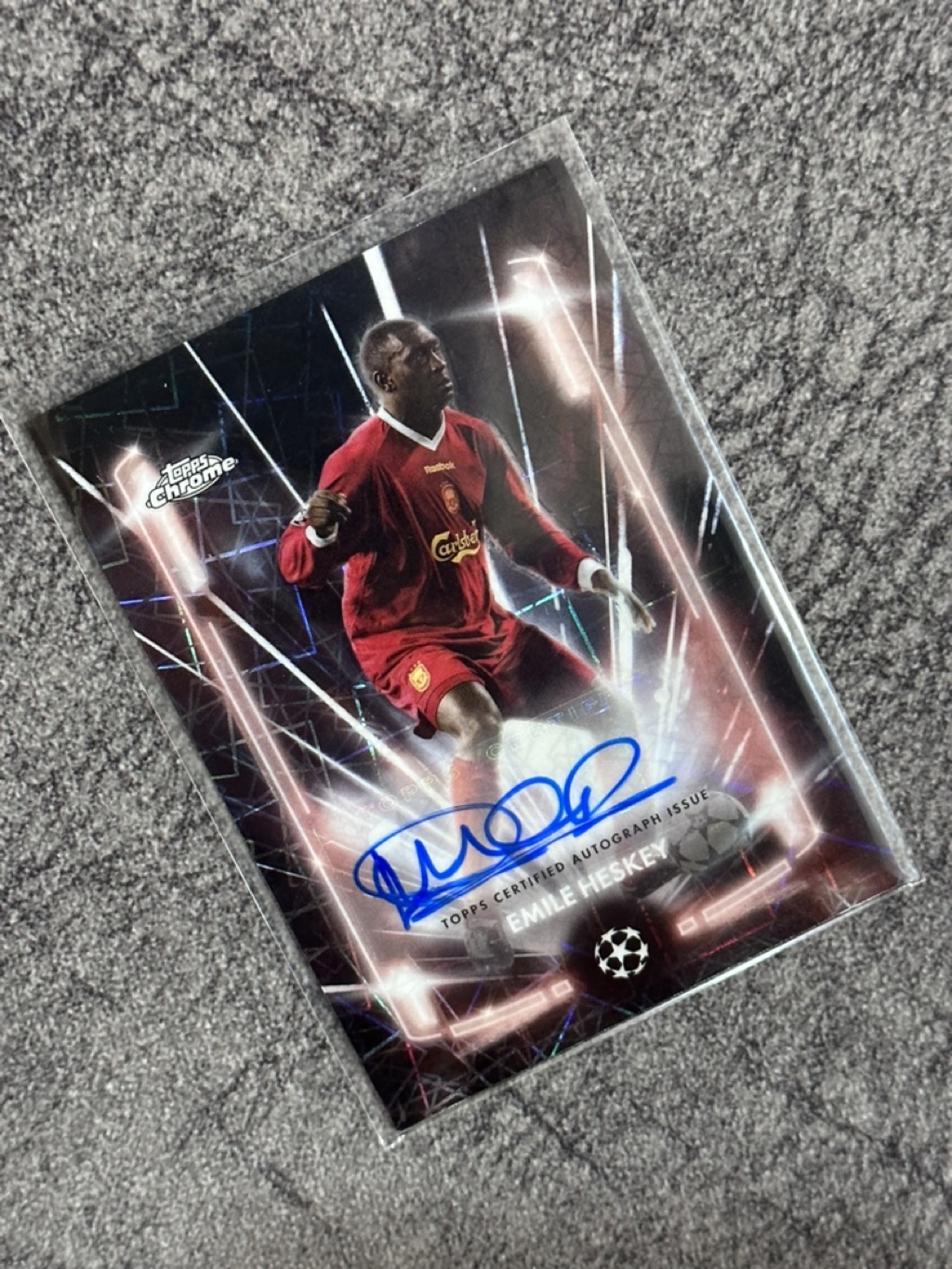2024-25 Topps Chrome Emile Heskey Black Lazer Autograph Liverpool FC ...