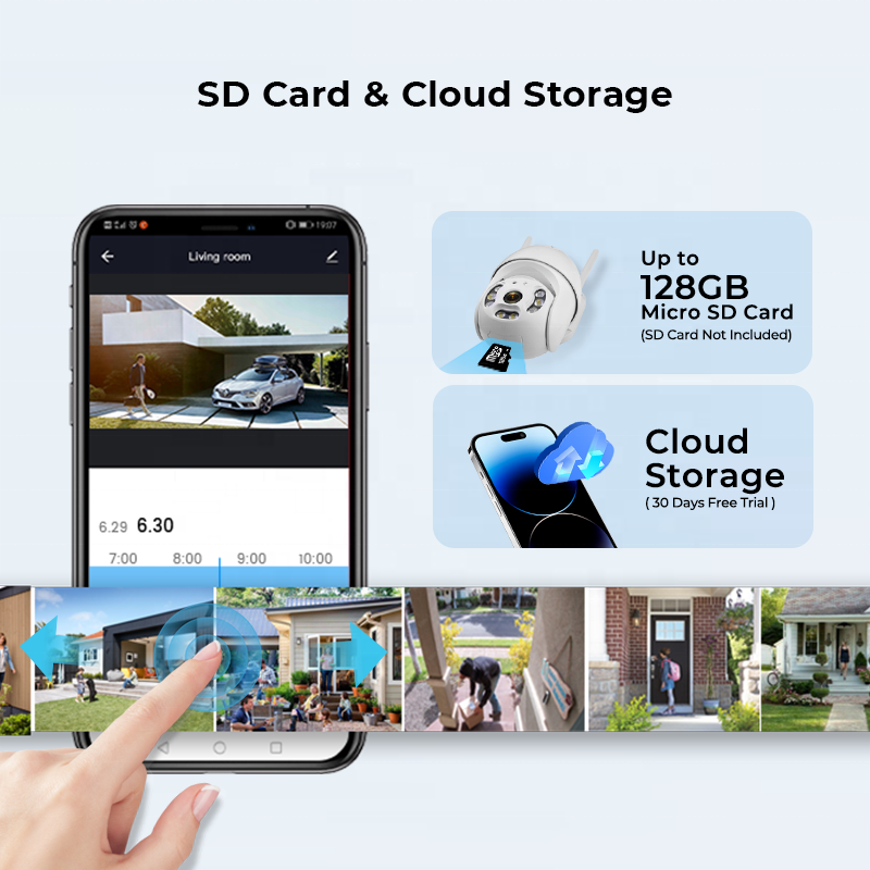 V380 Pro Outdoor Pan/Tilt Weatherproof WiFi Wireless Auto Tracking 4MP ...