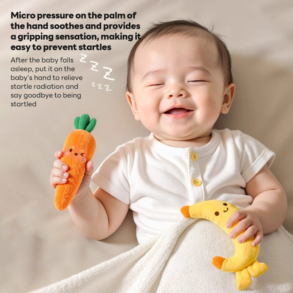 Baby Holding Soothing Toy Hand Grip Rope Plush Carrot Anti-Frightening ...