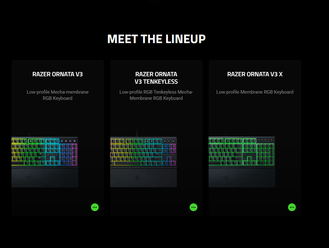 Razer Ornata V3 X / V3 / V3 TKL Low-profile Membrane Gaming Keyboard ...