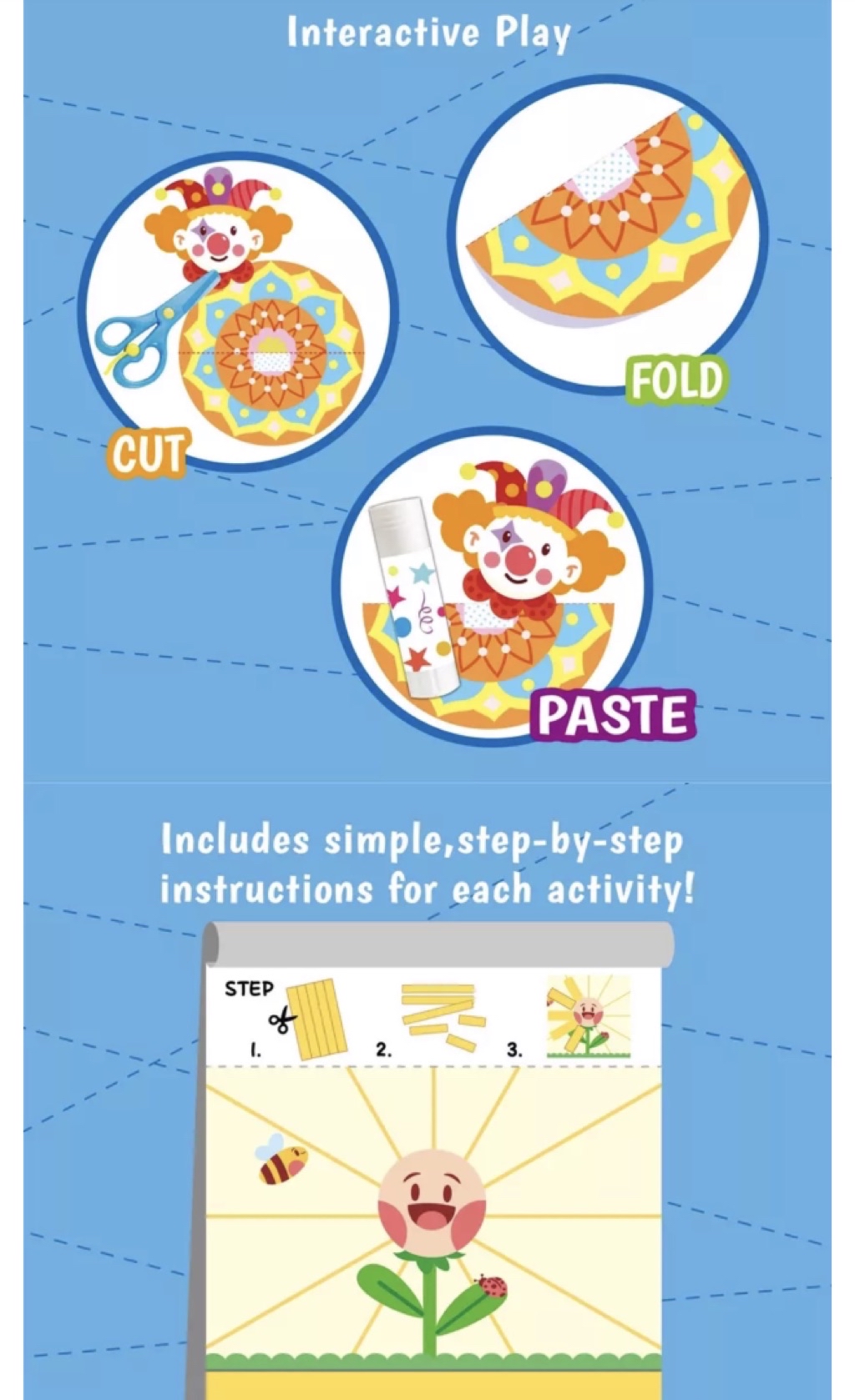 Scissor Skills Activity Booklet Cut Fold Paste Paper-Cutting Set Children’s Handmade DIY Set ...