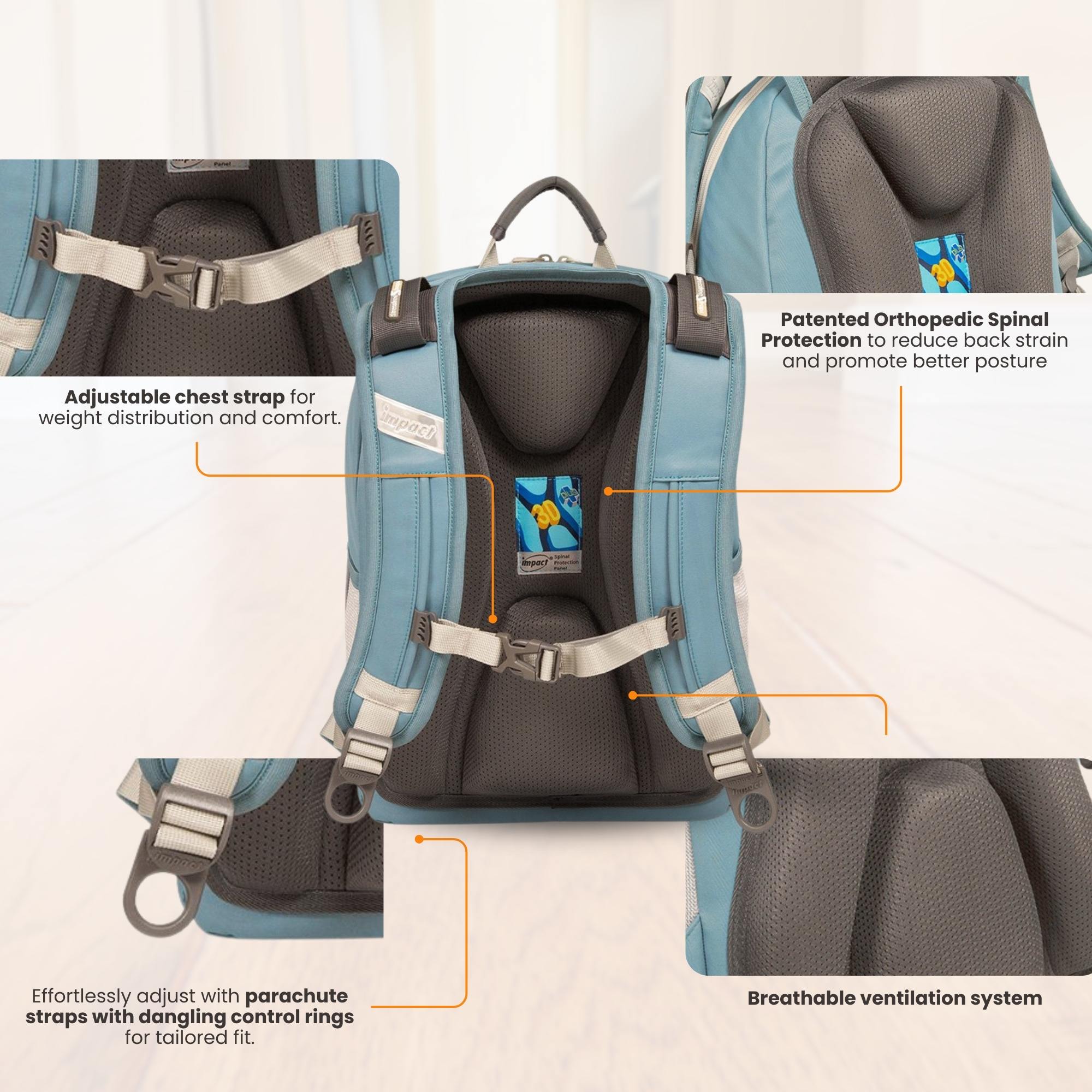 Posture Correction Ergonomic Backpack, IM-00305 | Shopee Philippines