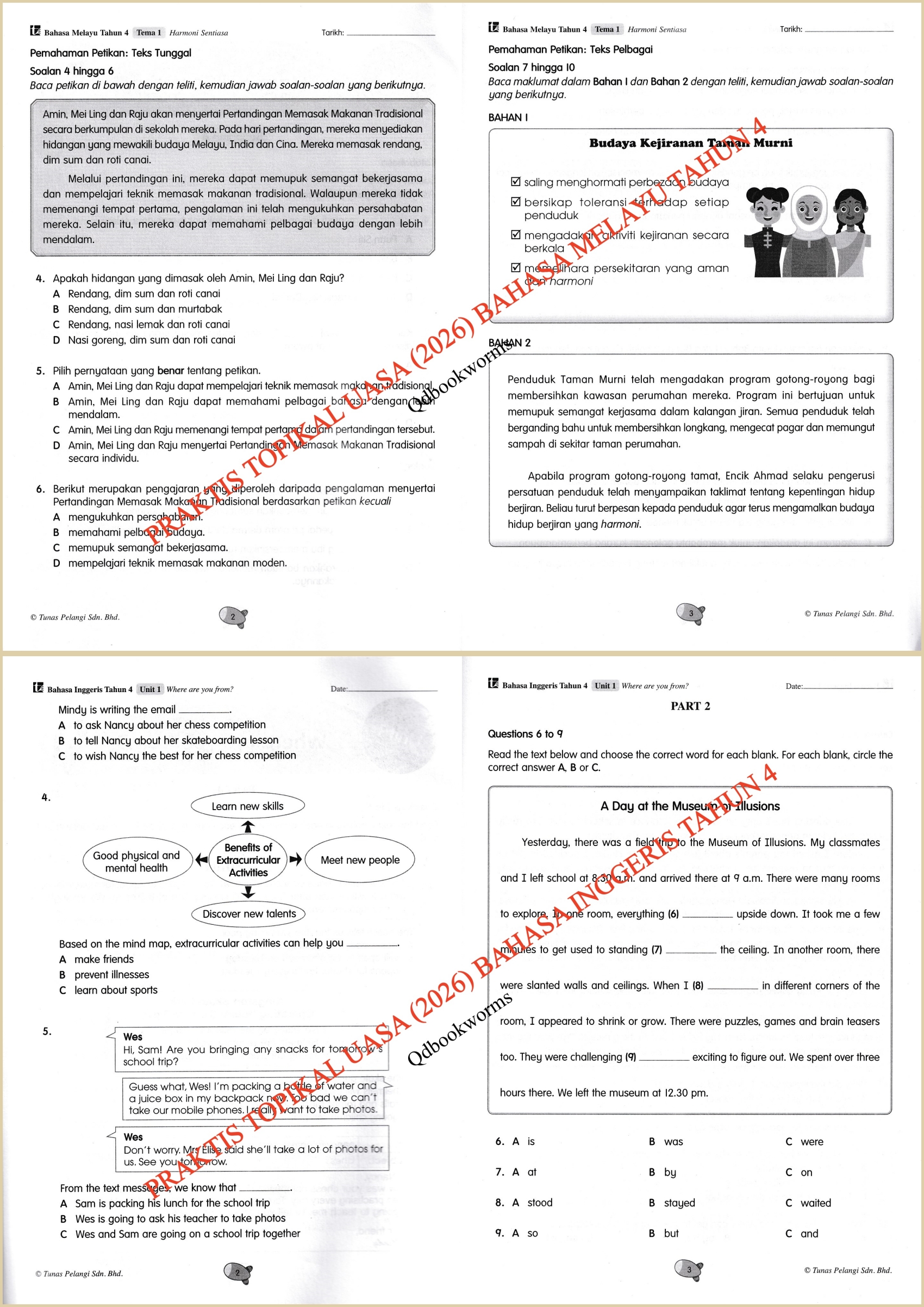 2026 Hua Elementary School Grade 4 Homework UASA Format Unit Practice ...