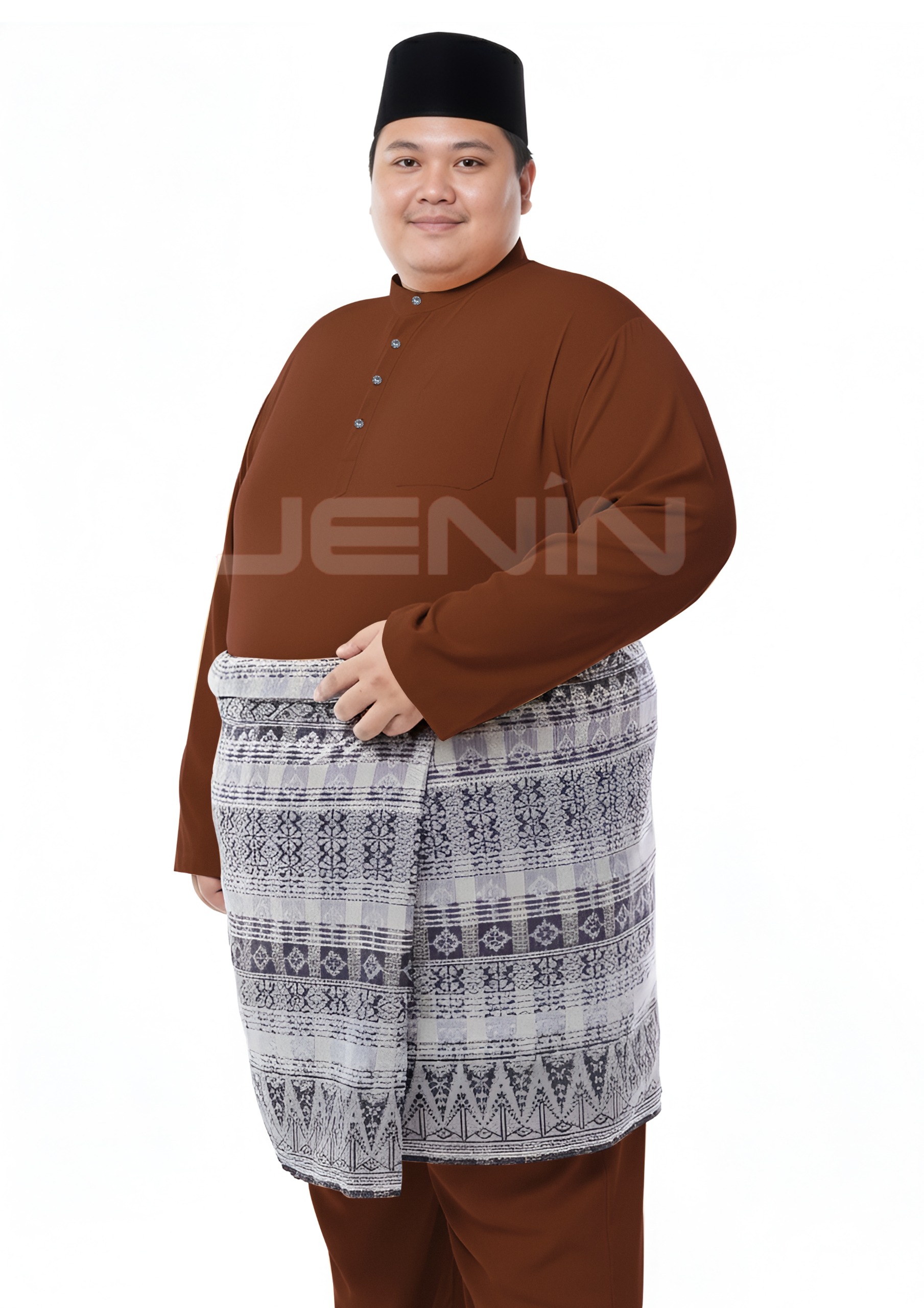 Malay Cekak Musang Plus Size Men's Comocrepe Exclusive Jenin Raya ...