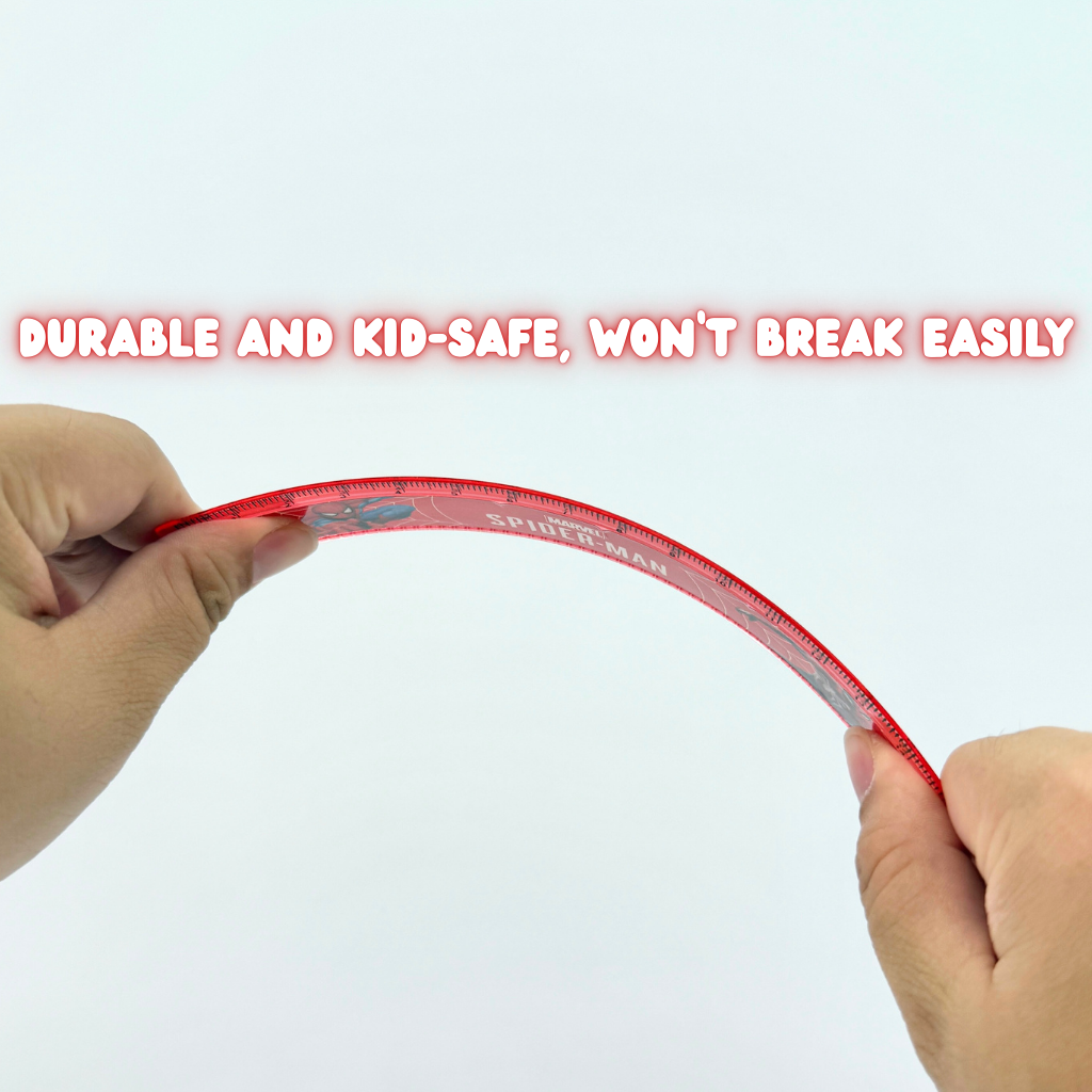 RULER 15cm Spider Man Pembaris Sekolah Alat Tulis Cartoon Plastic ...