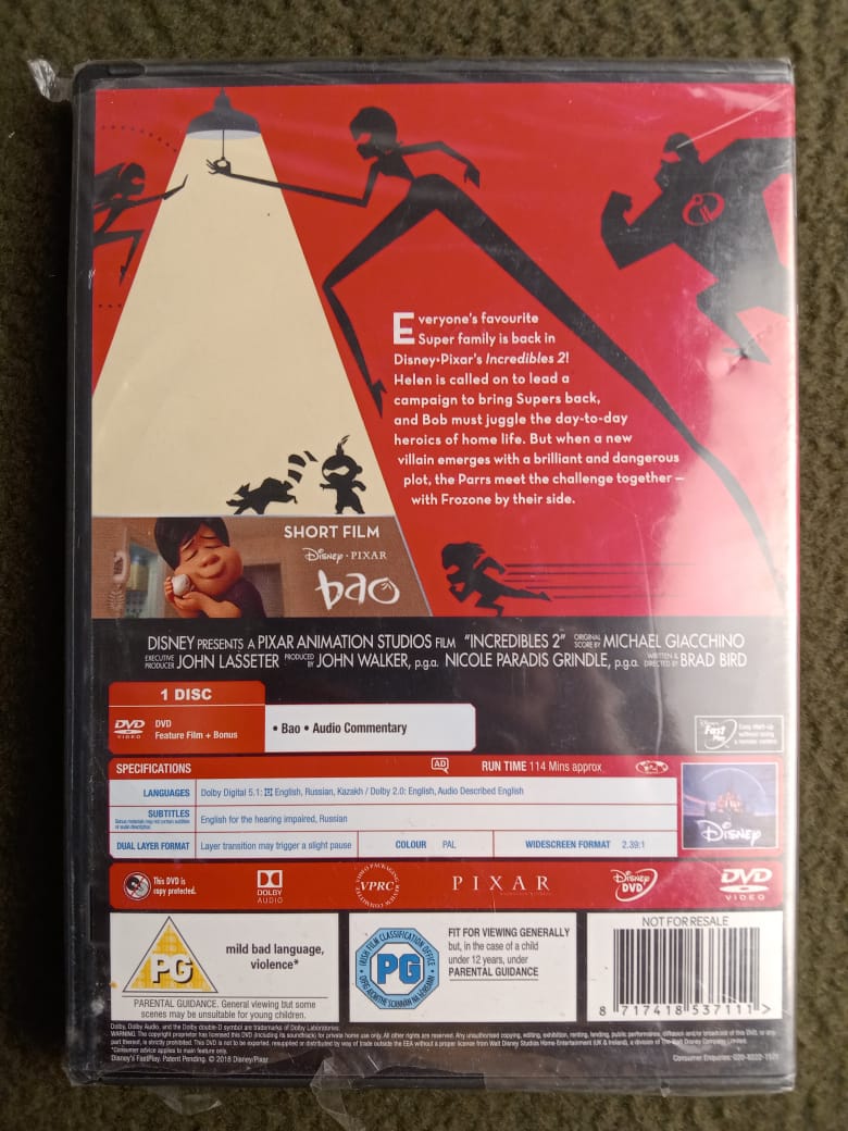 INCREDIBLES 2 DVD CARTOONS NEW SEALED | Shopee Philippines