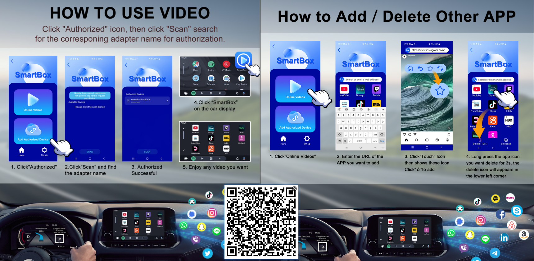 Wireless na conversion+online na panonood ng 2in1 Video Carplay adapter ...