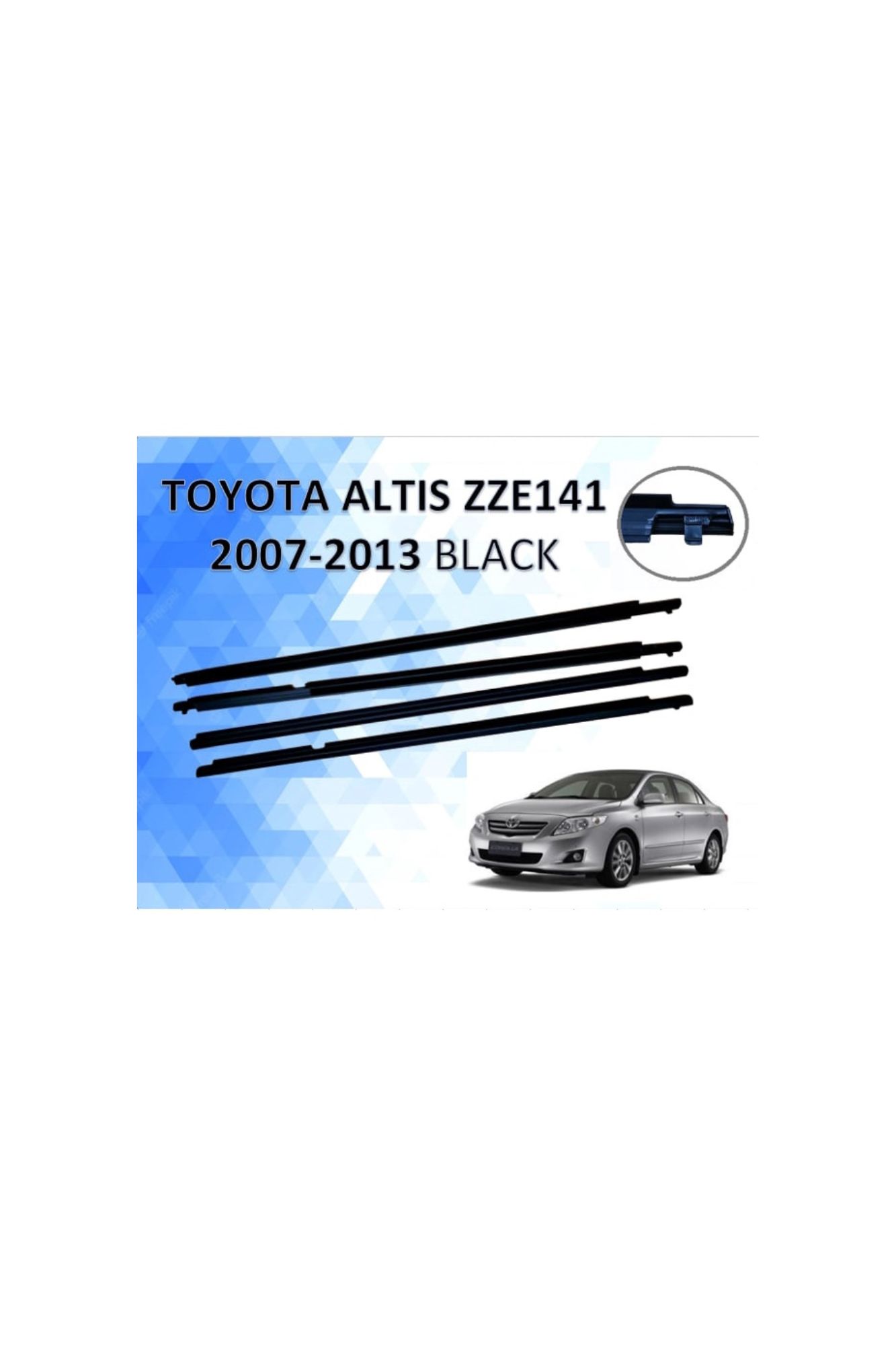 TOYOTA ALTIS ZZE 141 2007 - 2013 Door Window Trim Moulding Door Lining ...
