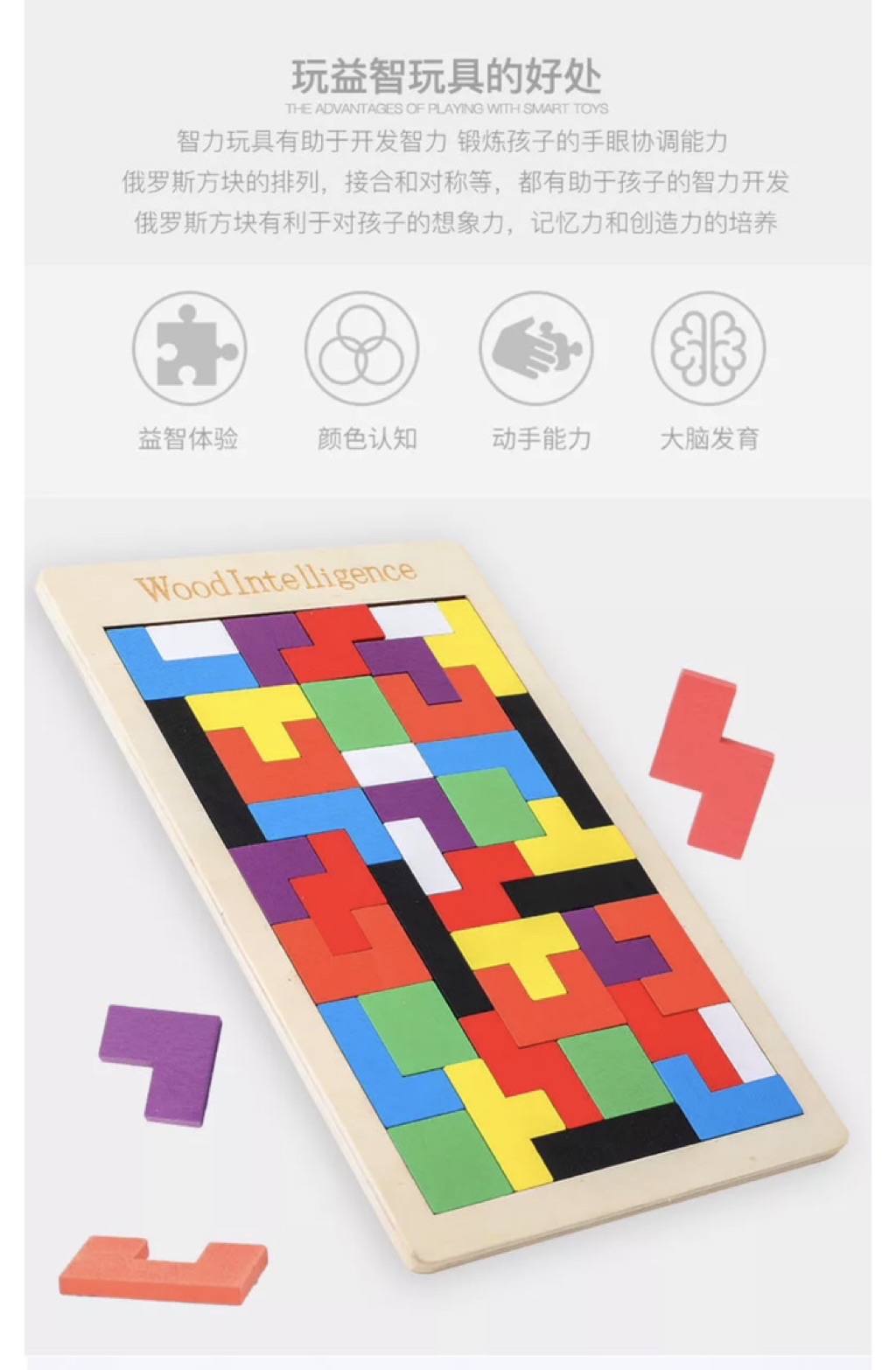 Wooden Tetris Building Blocks Education Toys | Shopee Philippines