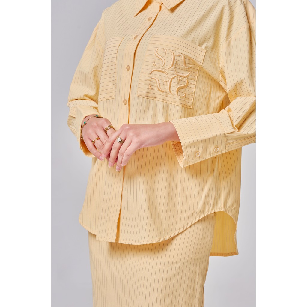 SHE DAZZLE Madeline Set In Butter Yellow | Shopee Philippines