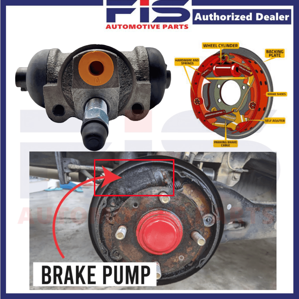FIS Front Rear Wheel Brake Pump Toyota Dyna BU85 Cylinder Brake Part ...