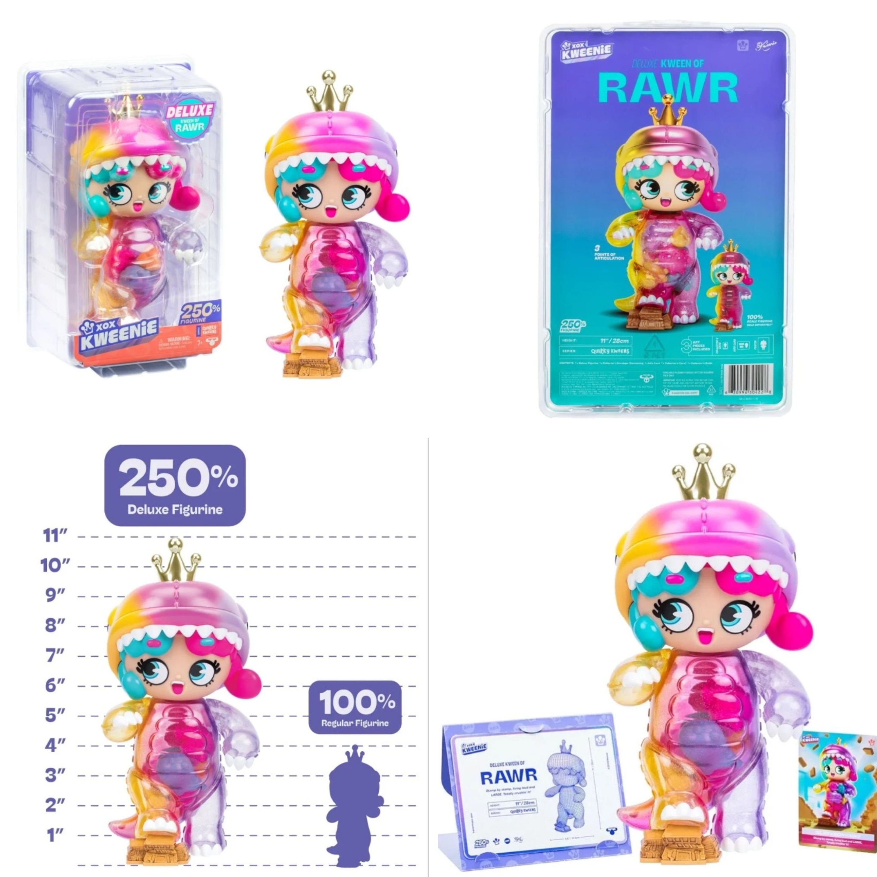 XOX KWEENIE Deluxe Quirky Kweens (Kween Of SUGA/Kween Of RAWR) 11 "Mega ...